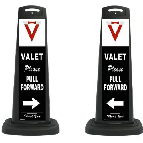 Valet Black Sign Panel w/Please Pull Forward Sign V11 | SD2K Valet