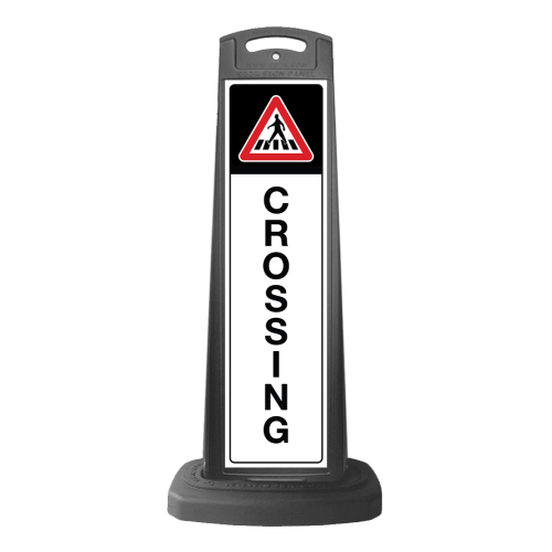 Sign Panel Black w/Pedestrian Crossing Sign P32 | SD2K Valet