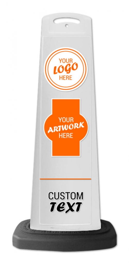 White Vertical Sign Panel w/Custom Artwork | SD2K Valet